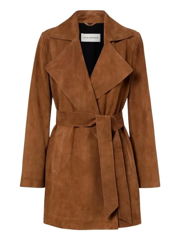 Nour Hammour Kerry Belted Jacket - Brown