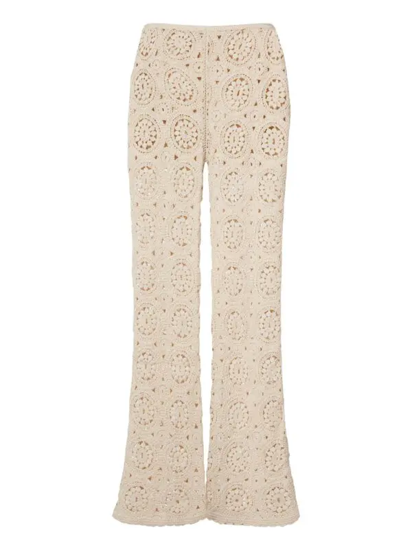 FRAME Crocheted Trousers - Nude