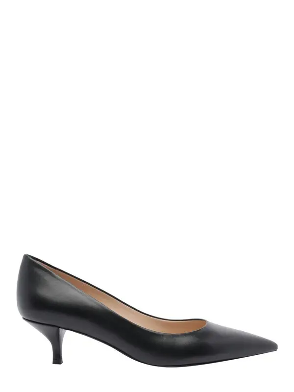 STUART WEITZMAN Leather Pointed-toe Pumps - Smoblk