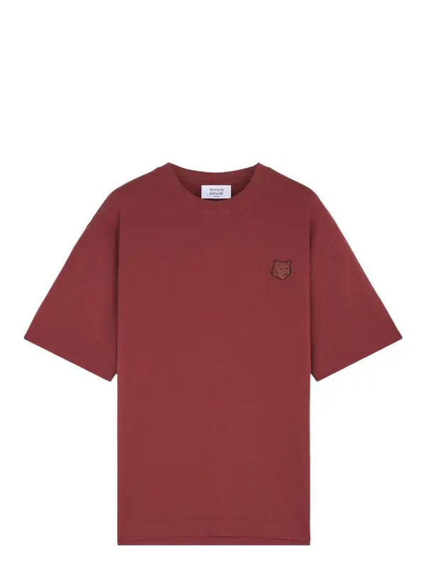 Maison Kitsuné Chillax Fox Patch Crewneck T-shirt - Red