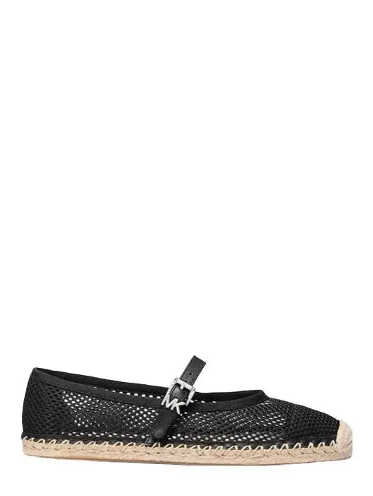 Michael Kors Lynn Buckle-strapped Mesh Ballet Espadrilles - Black