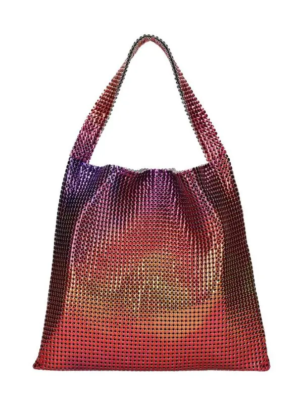 Rabanne Metallic Mesh Shoulder Bag - Red