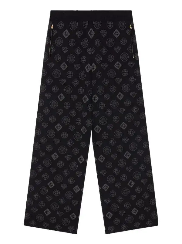 Casablanca Letter-patterned Casual Pants - Black