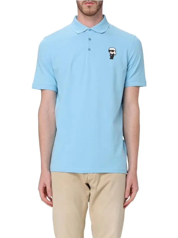 Karl Lagerfeld Short-sleeved Polo Shirt - Blue