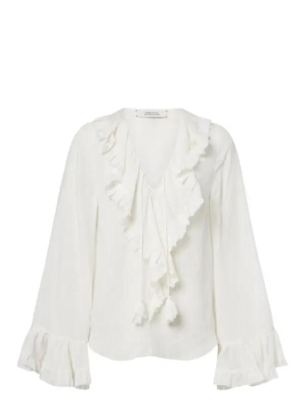 Dorothee Schumacher Striped Tie Neck Blouse - Ivory