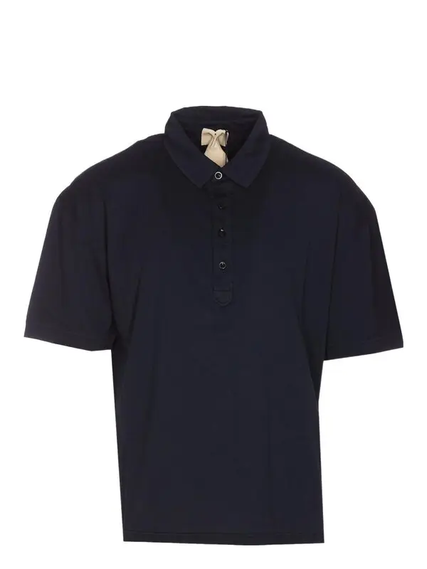 TEN C Short-sleeved Polo Shirt - Black