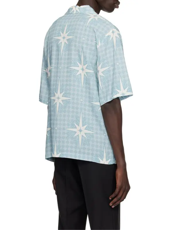 Amiri Starburst Camp Shirt - Blue