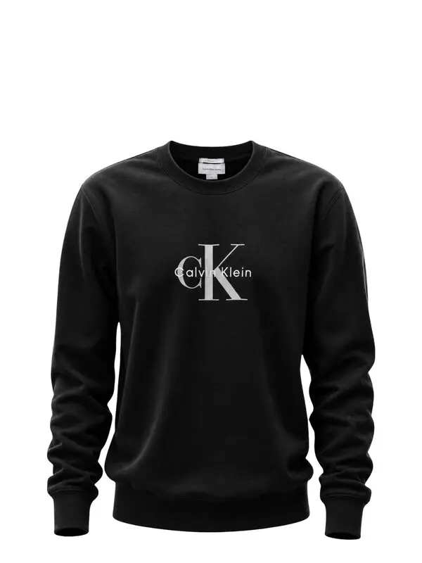 Calvin Klein Crewneck Sweatshirt With Printed Logo - Black