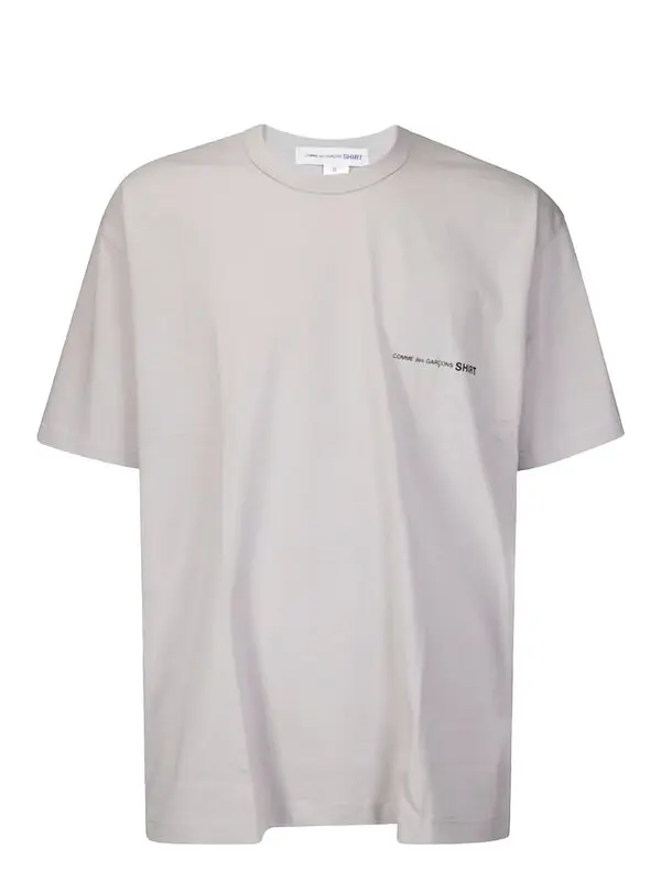 Comme Des Garçons Cotton T-shirt With Print - Grey