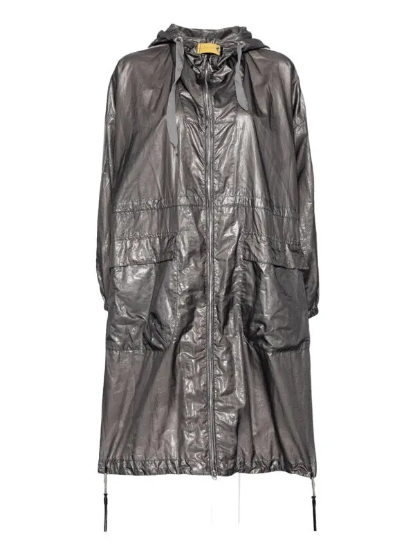 PARAJUMPERS Hooded Longline Raincoat - Gray