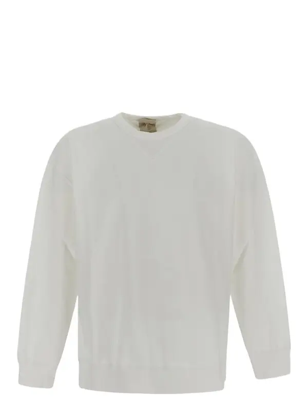 TEN C Long-sleeved Sweater With Patterned Detailing - Gray