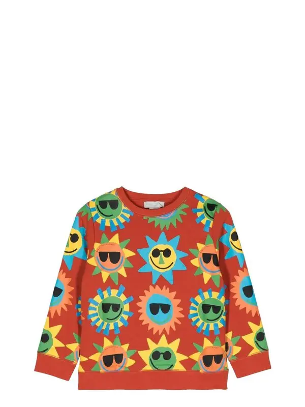 Stella McCartney Sun-print Cotton Sweatshirt - Red