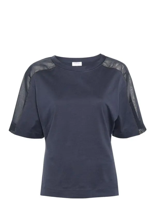 Brunello Cucinelli Monili Detail Cotton T-shirt - Black