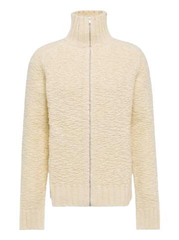 JIL SANDER Wool Zip-up Cardigan - Nude