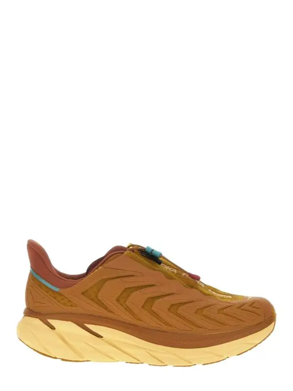 Hoka One One Leisure Sneakers With Zipper Detail - Brown