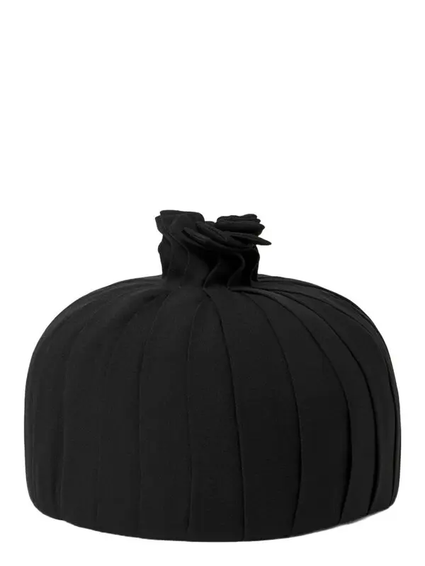 Loro Piana Atena Hat With Plissé Pleats - Black
