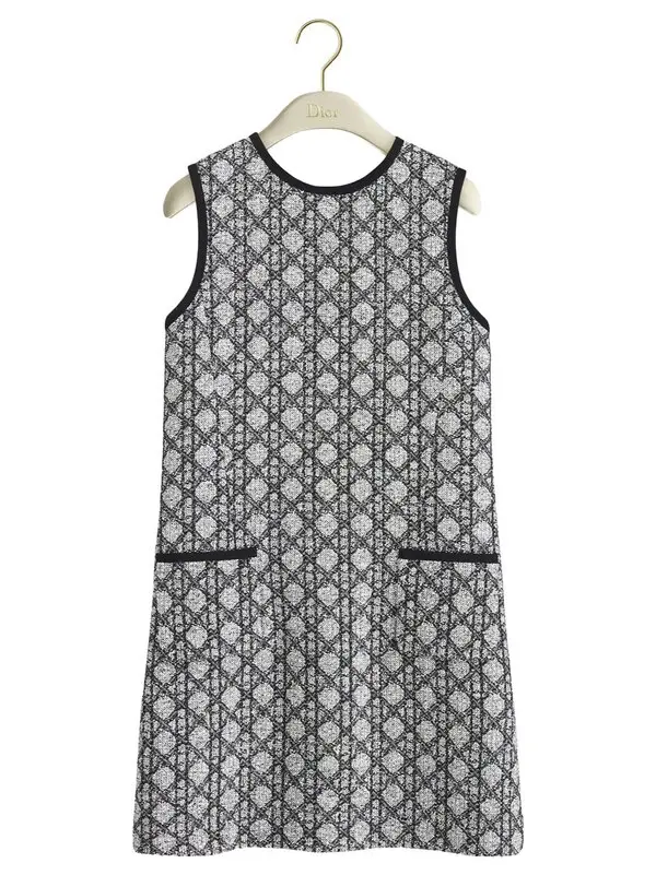 Dior Short Macrocannage Dress - Gray