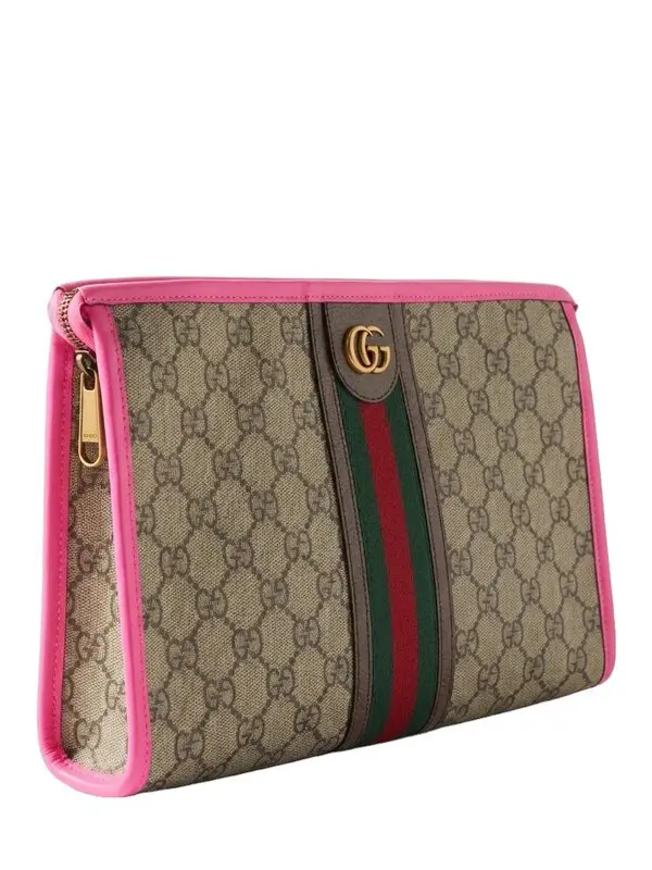 Gucci Ophidia Gg Clutch Bag - Nude