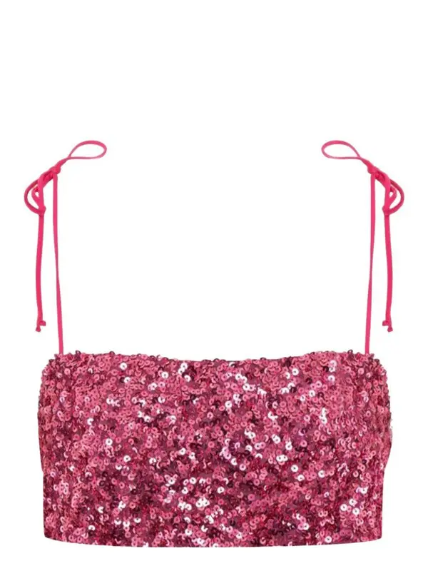 ANIYE BY Sequined Short Camisole - Red
