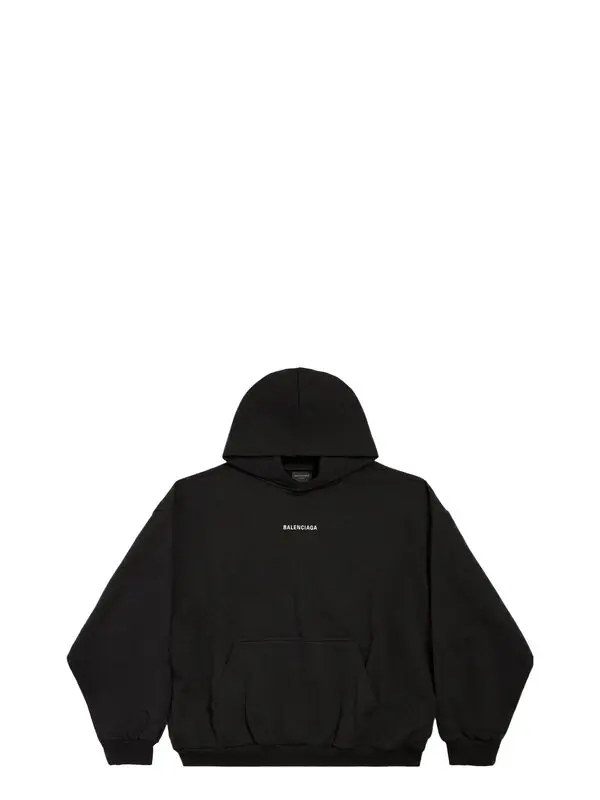 Balenciaga Medium Fit Hoodie - Black