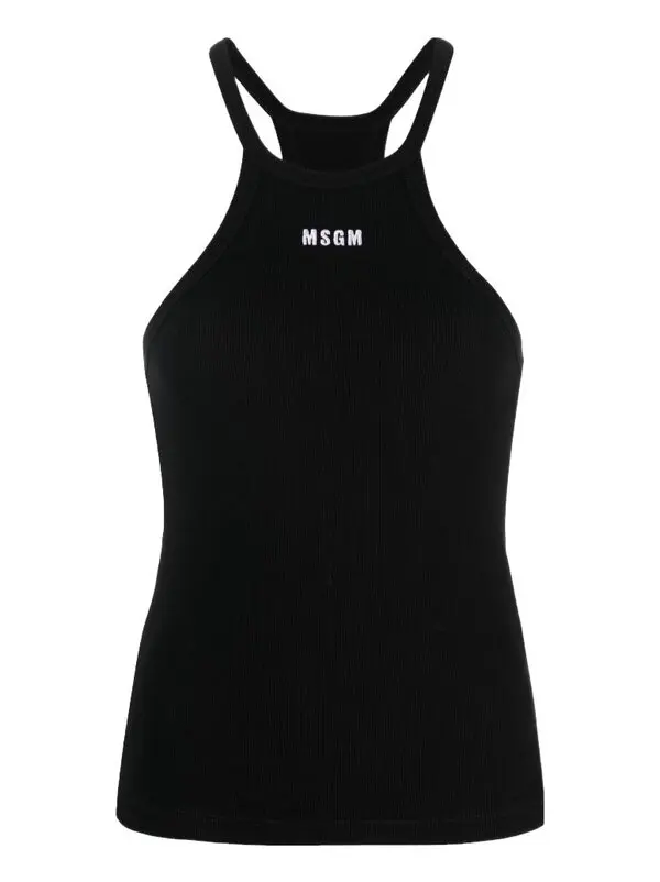 MSGM Logo Neck Vest - Black