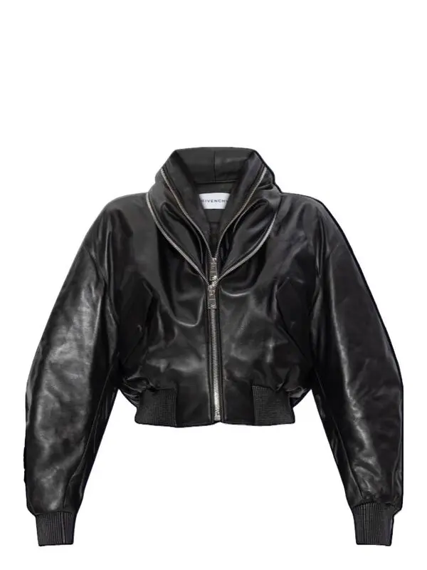 Givenchy Shawl Collar Zip-up Bomber Jacket - Black