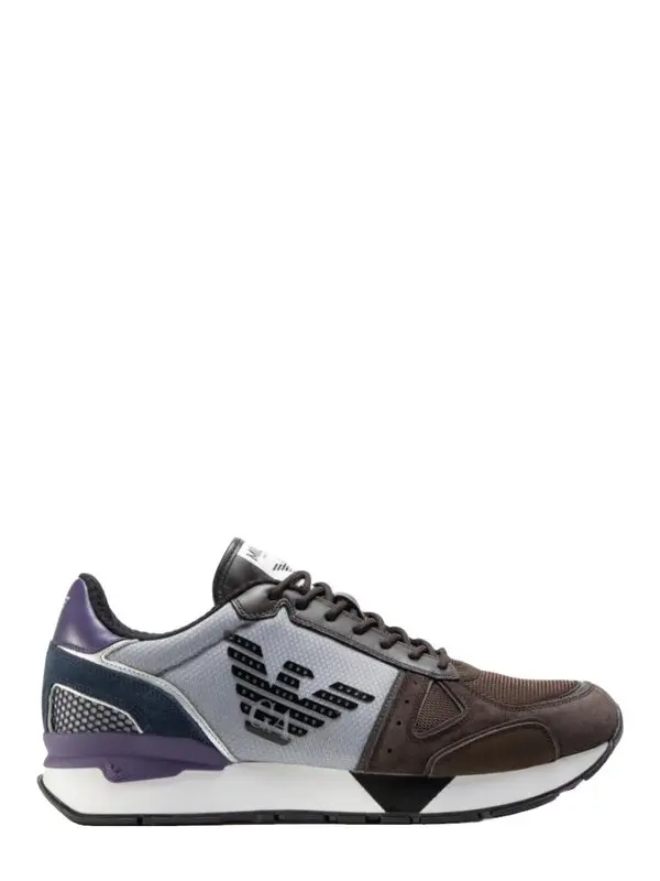 Emporio Armani Logo Detail Sneakers - Black