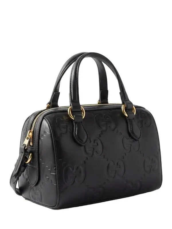 Gucci Gg Embossed Leather Mini Bag - Black