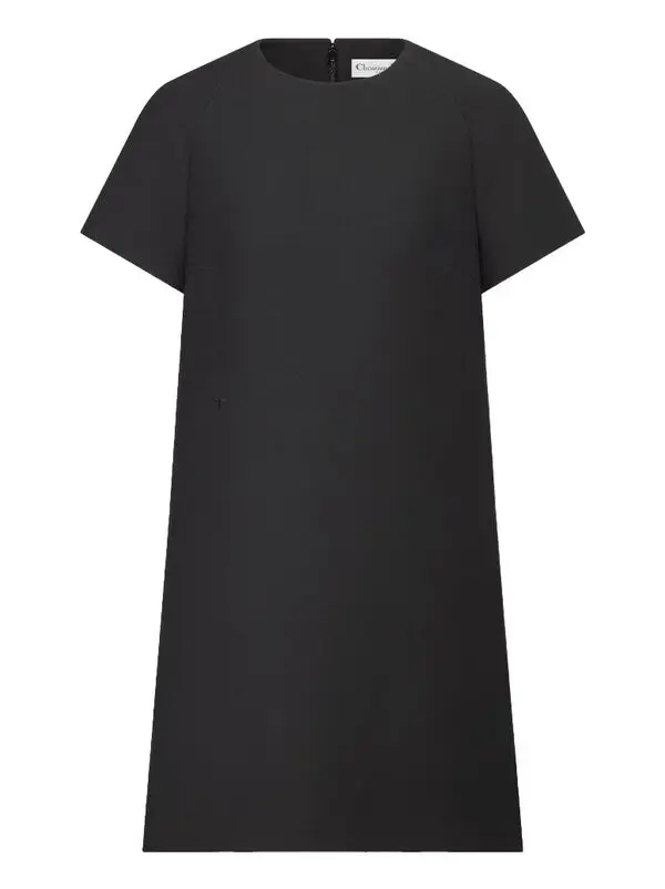 Dior Embroidered Bee Wool Silk Dress - No