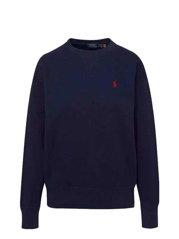 Ralph Lauren Polo Pony Embroidered Crewneck Sweatshirt - Blue