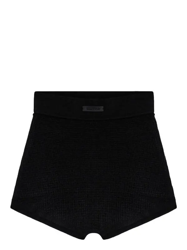 Fear Of God Logo Knit Shorts - Black