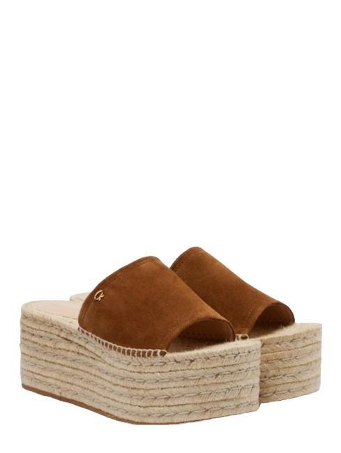 GIANVITO ROSSI Handmade Suede Espadrille Platform Sandals - Brown