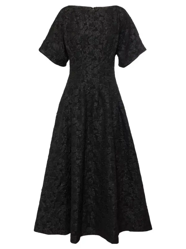 Simkhai Rosalie Jacquard Midi Dress - Black