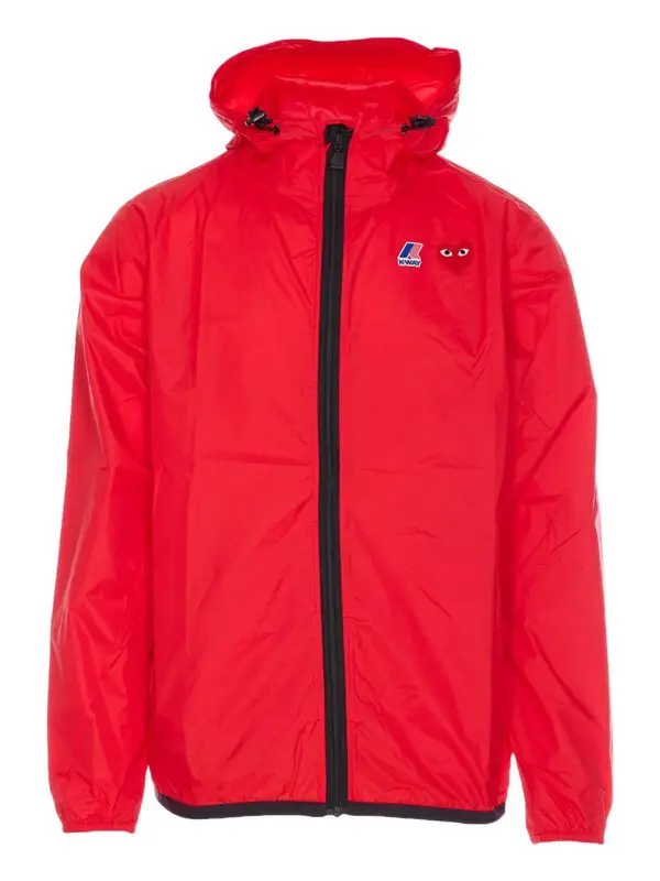 Comme Des Garçons Hooded Zip-up Jacket - Red