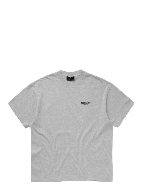 REPRESENT Owners Club Logo Printed Crewneck T-shirt - Gray