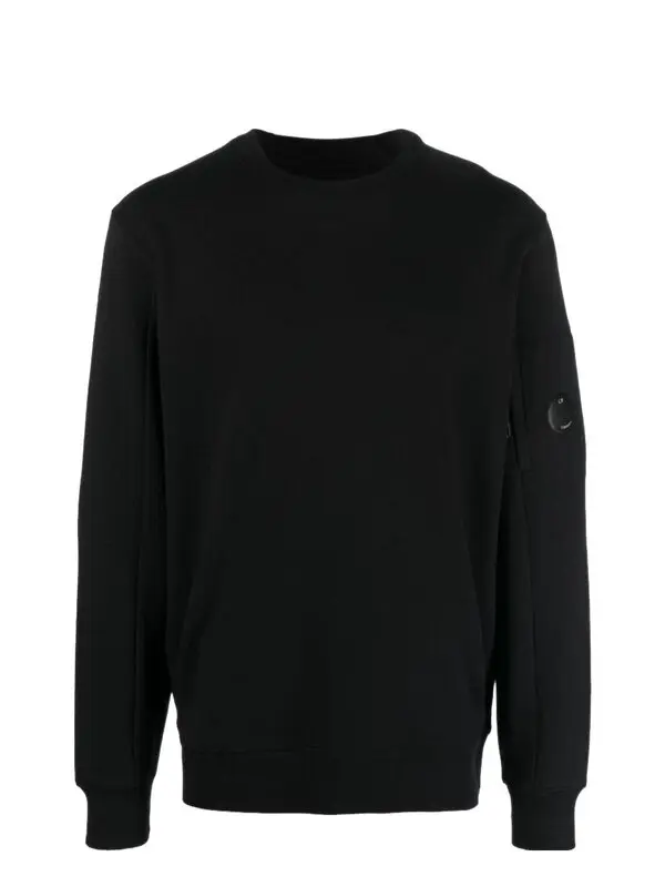 C.P. COMPANY Lens Detail Crewneck Sweatshirt - Black