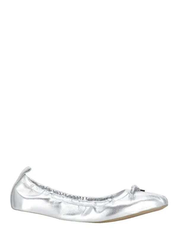 Hogan Metallic Nappa Leather Ballerinas - Silver