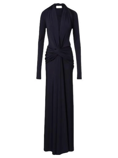 Victoria Beckham Gathered Jersey Gown - Black