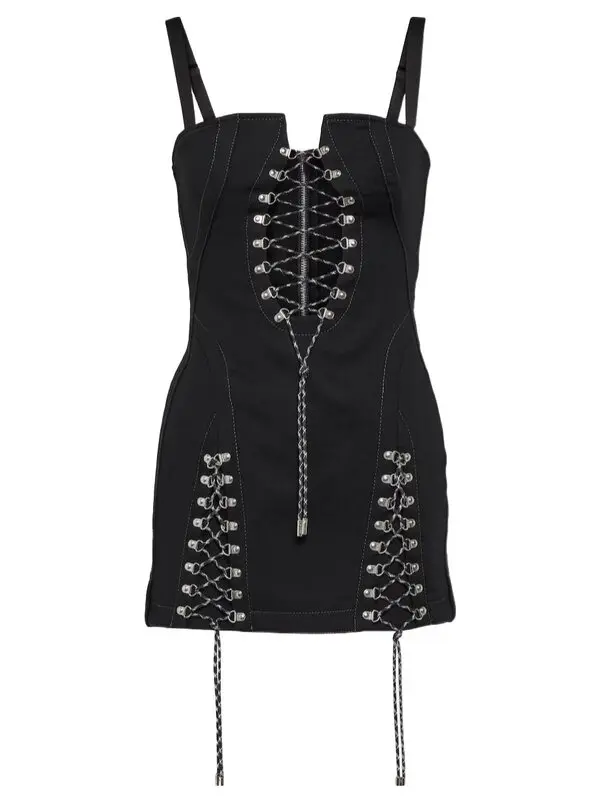 DION LEE Tie-dye Mini Dress - Black