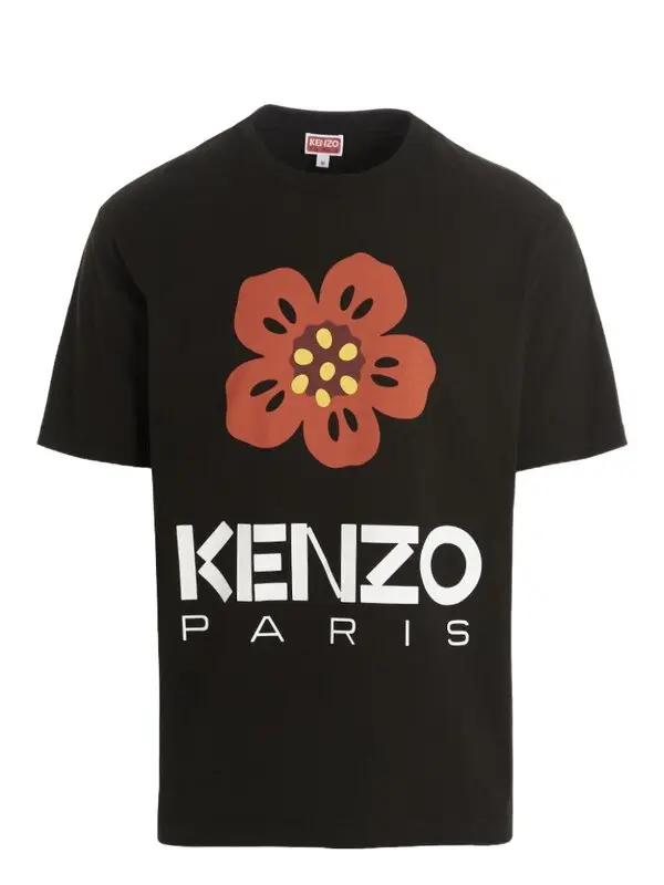 Kenzo Boke Flower Printed Crewneck T-shirt - Black