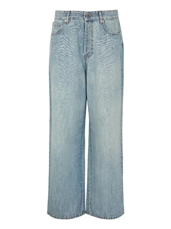 Miu Miu Belt Loop Jeans - Gray