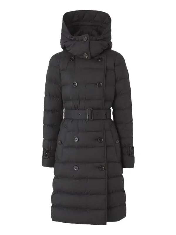 Burberry Detachable Hooded Belted Down Coat - Black