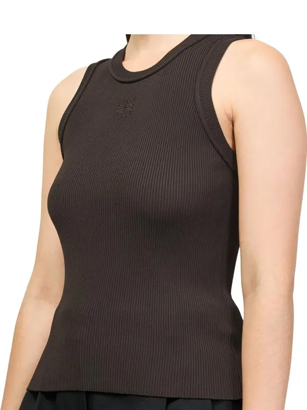 Loewe Anagram Tank Top In Stretch Viscose - Black