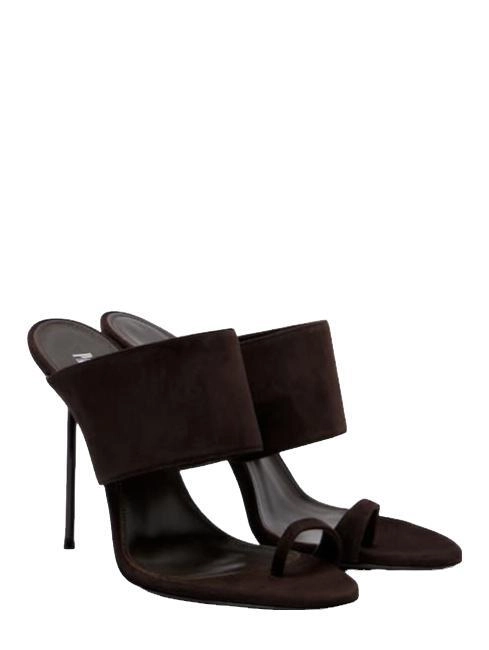 Paris Texas Lidia 105 Suede Sandals - Black
