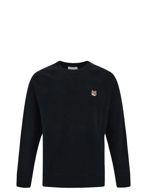 Maison Kitsuné Fox Head Patch Sweatshirt - Black