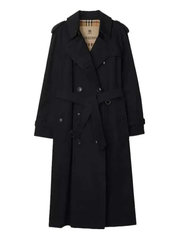 Burberry Waterloo Long Heritage Trench Coat - Black