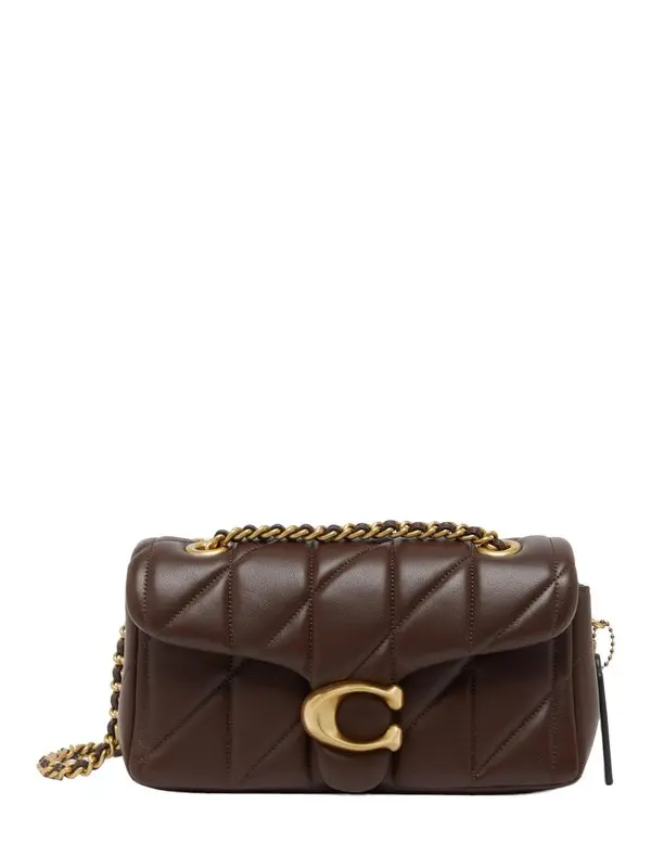 COACH Tabby Shoulder Bag 20 Quilted Leather With Chain Strap - Brown