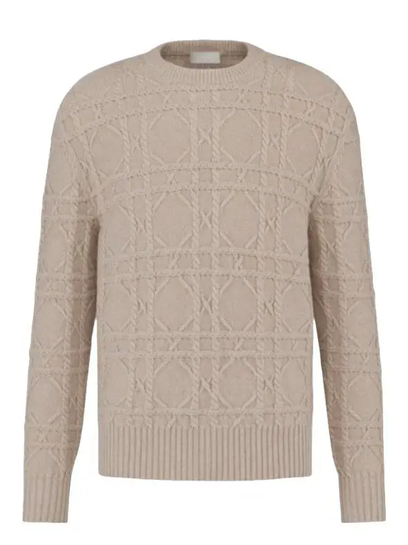 Dior Cannage Knit Sweater - Beige