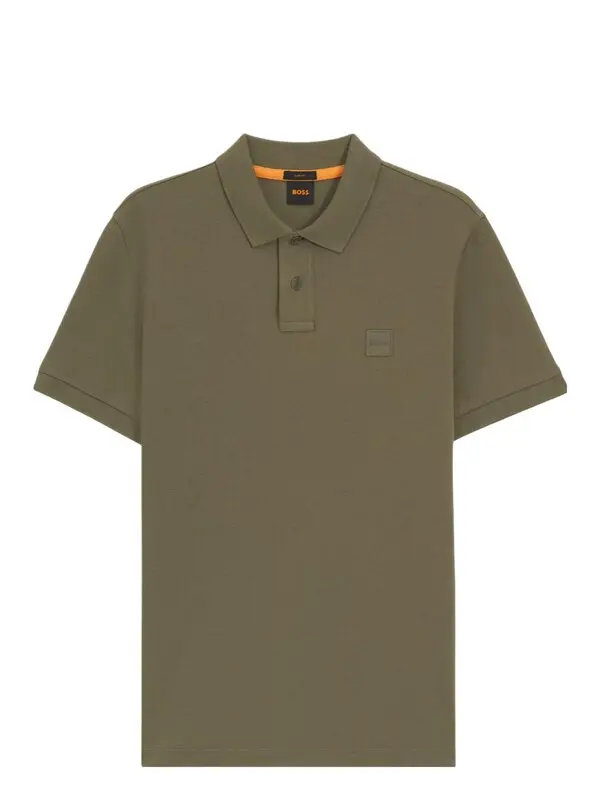 Hugo Boss Logo-plaque Polo Shirt - Olive