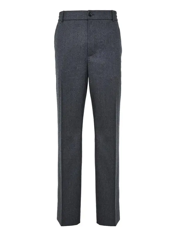 Moncler Straight-leg Casual Pants With Pleats And Flap Pockets - Black